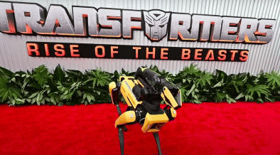 Spot the Robot Dog Dances on the Red Carpet for the 'Transformers ...